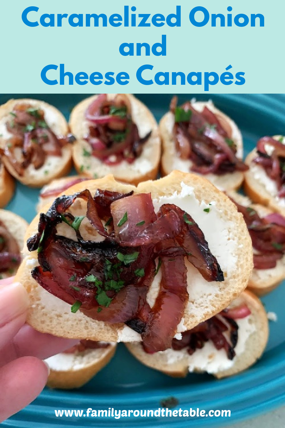 Caramelized Onion and Cheese Canapés • Family Around the Table