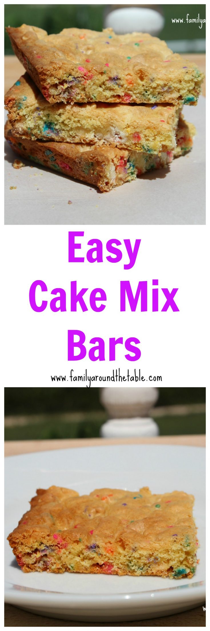 Easy Cake Mix Bars • Family Around the Table