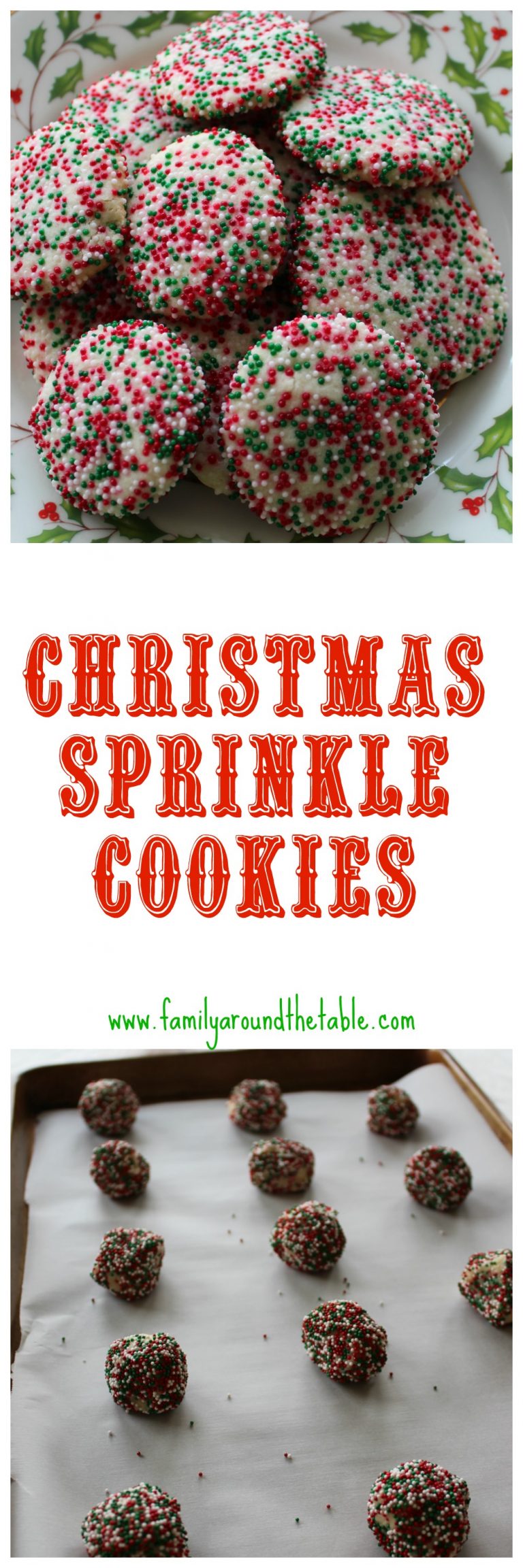 Christmas Sprinkle Cookies • Family Around the Table