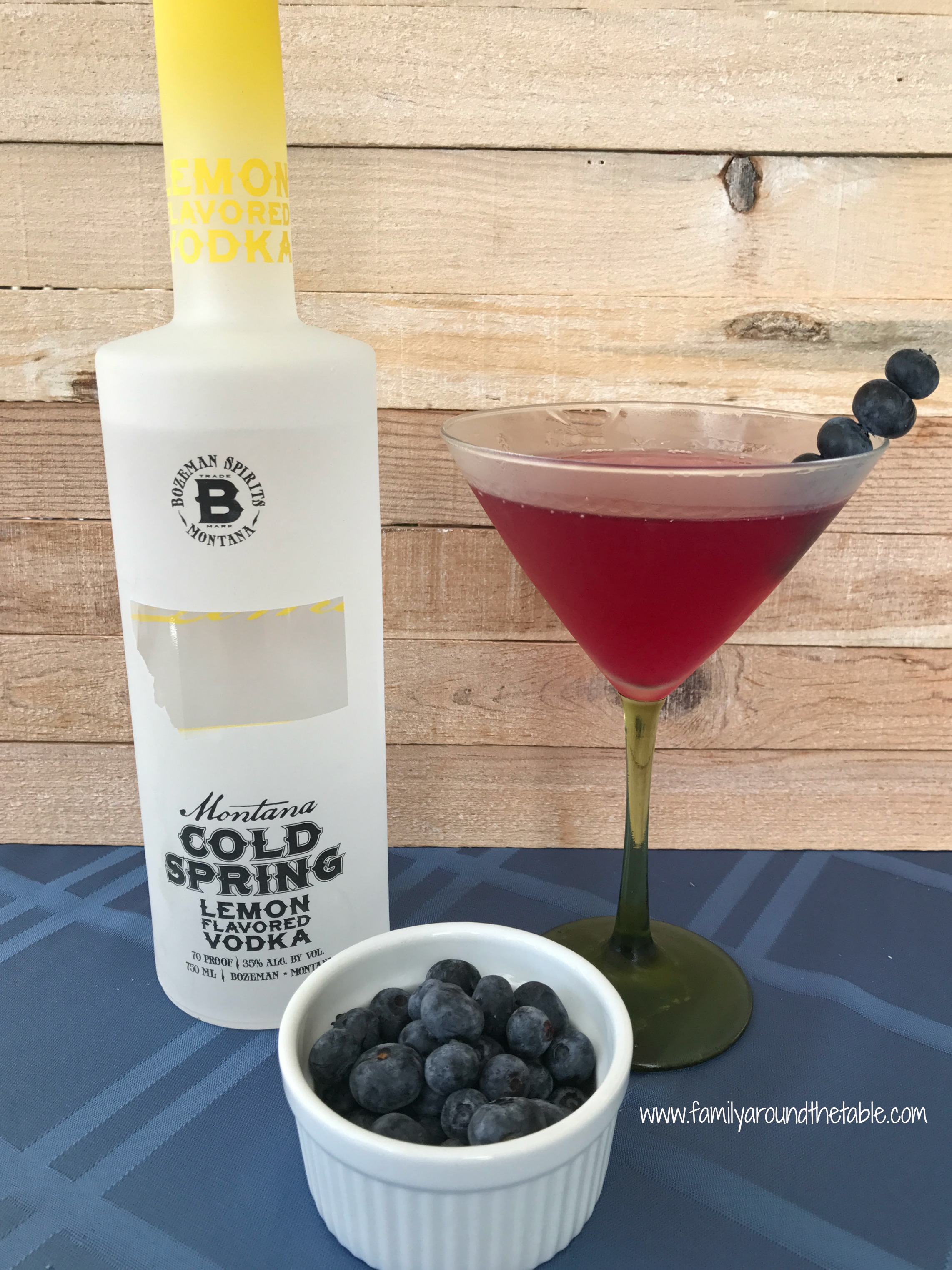 Blueberry Lemon Vodka Martini • Family Around the Table