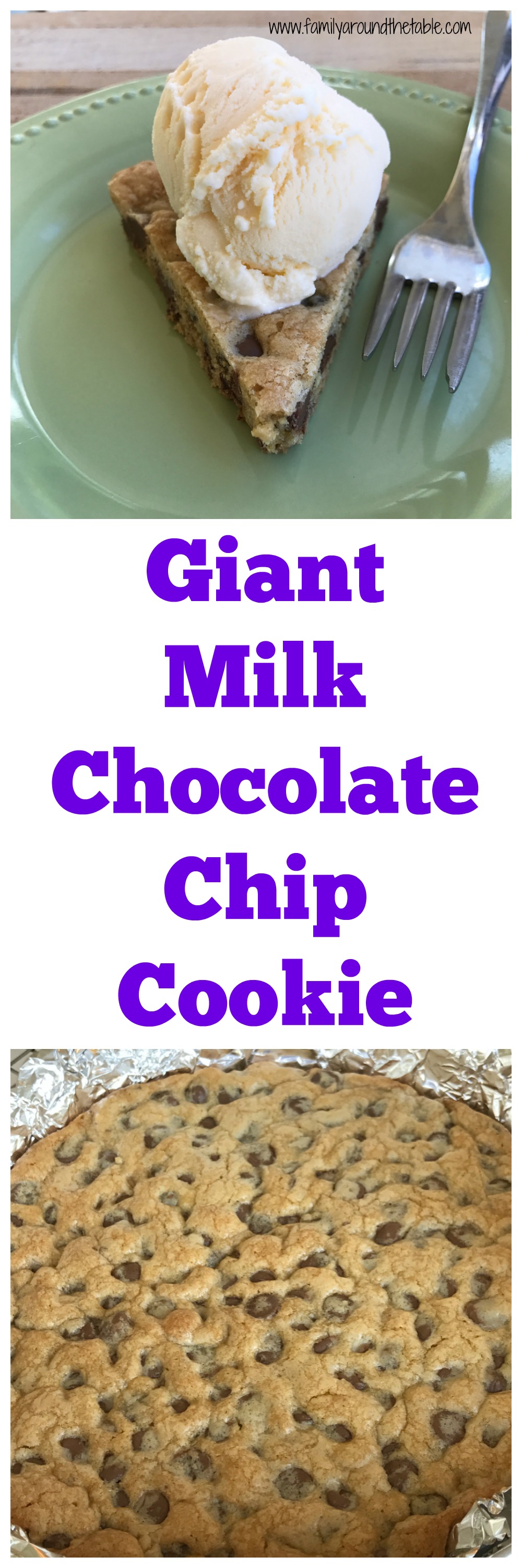 Giant Milk Chocolate Chip Cookies