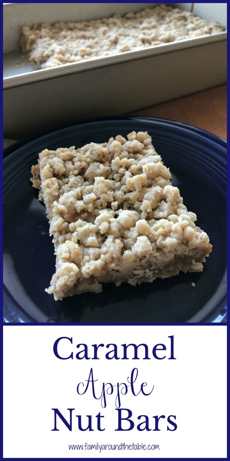 Caramel Apple Nut Bars • Family Around the Table