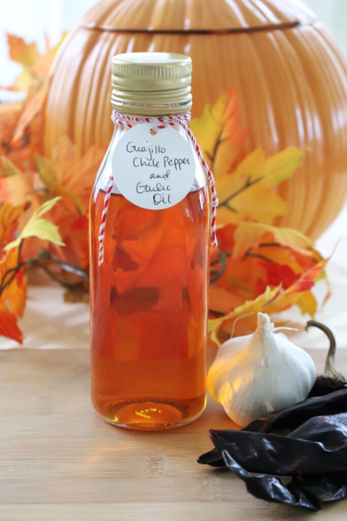 Guajillo Chile Pepper and Garlic Oil - Makes a Great Gift