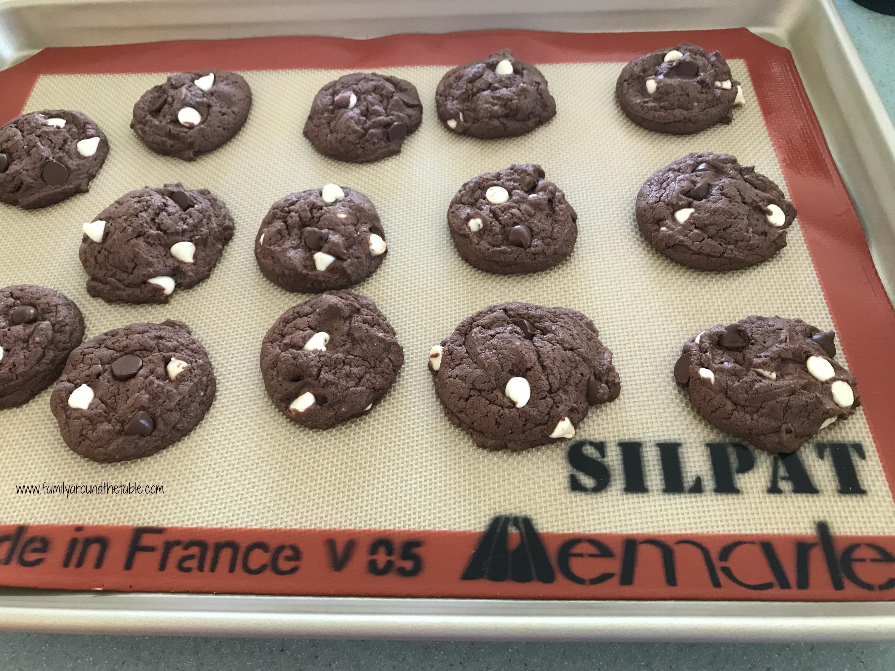 Double Chocolate White Chip Cookies - Start with a Mix