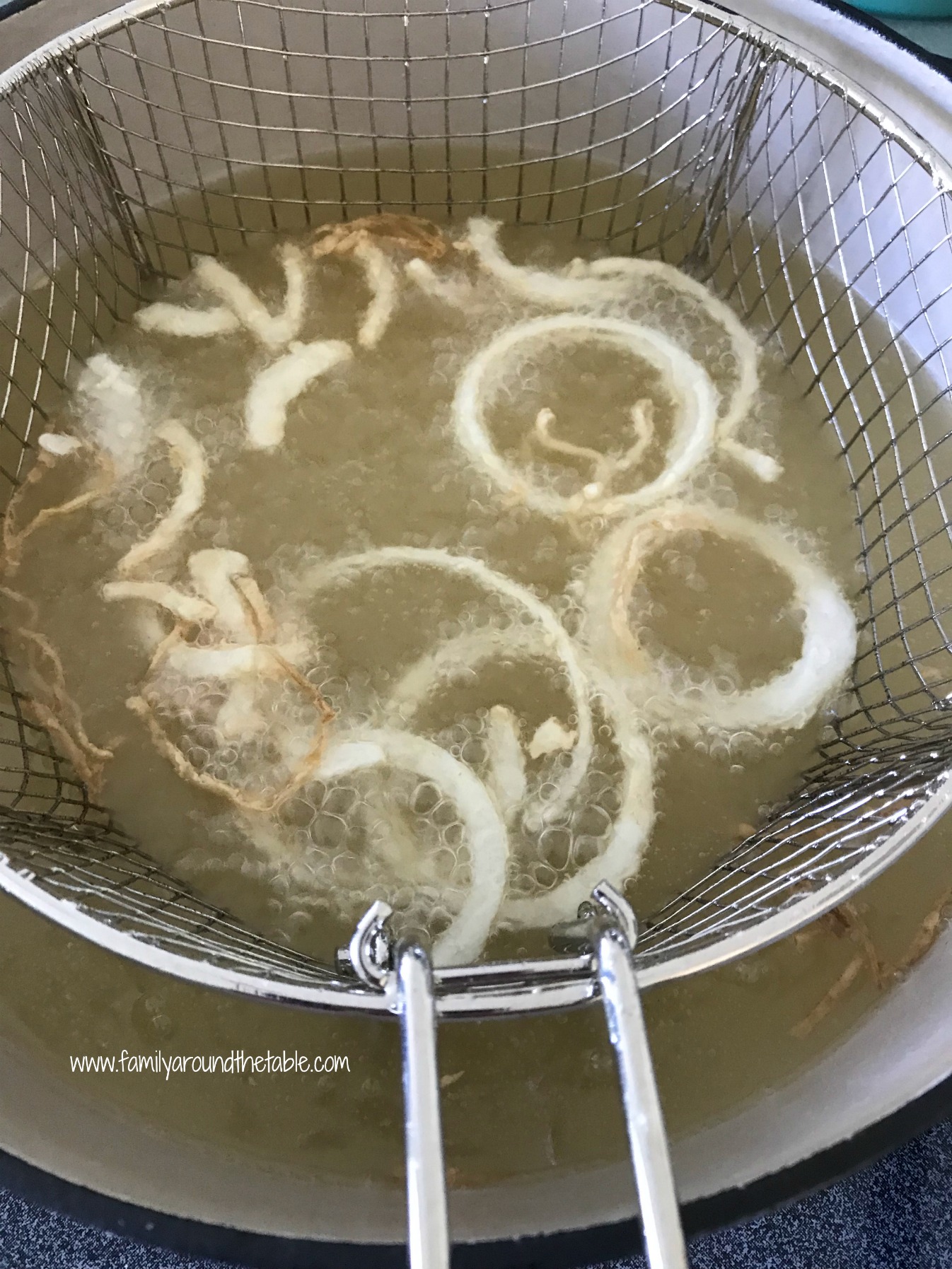 Fried Onion Strings • Family Around the Table