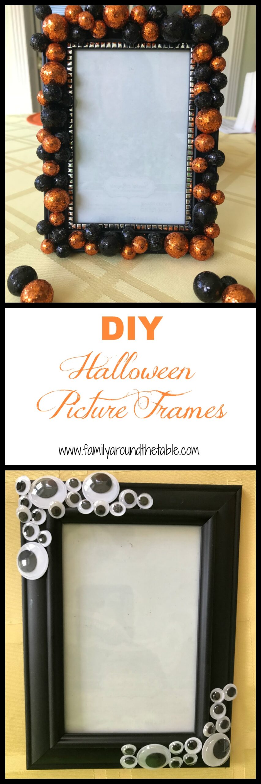 DIY Halloween Picture Frames • Family Around the Table