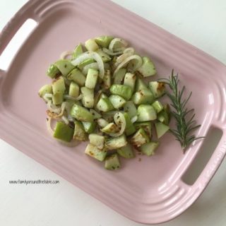 Sauteed Chayote Squash, Onions, Garlic and Rosemary • Family Around the ...