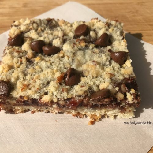 Chocolate Chip Raspberry Pecan Bars • Family Around the Table