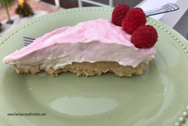 No-Bake Raspberry Swirl Cheesecake with Lemon Cookie Crust • Family ...