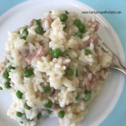 Ham, Pea and Onion Risotto • Family Around the Table