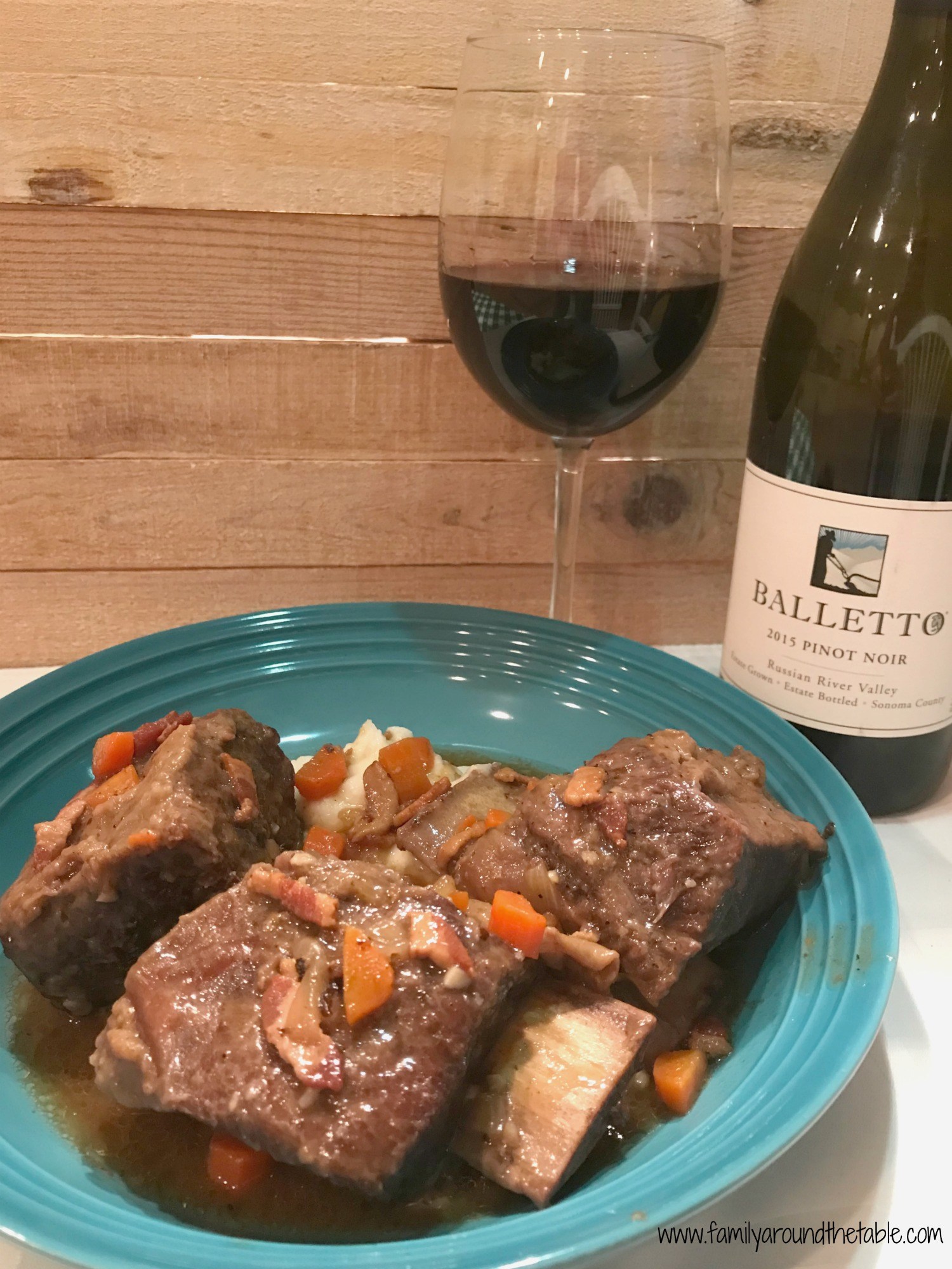 Wine Braised Short Ribs • Family Around the Table