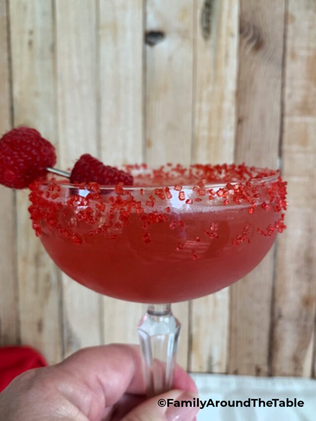 Pink Flirtini Cocktail • Family Around the Table