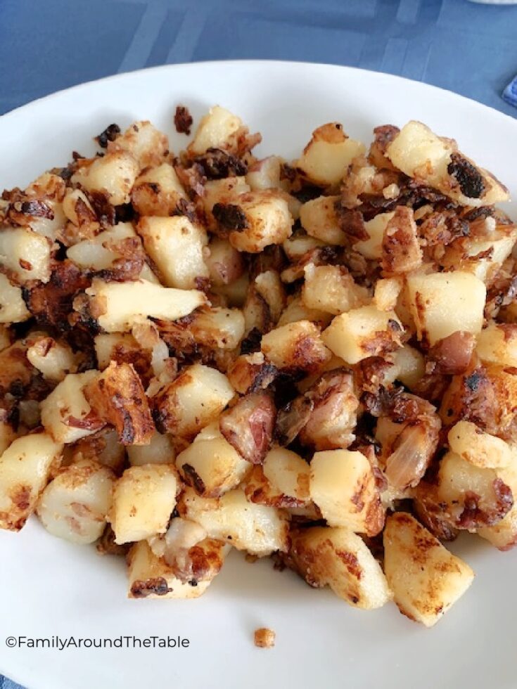 Easy Classic Diner-Style Breakfast Potatoes and Onions • Family Around ...