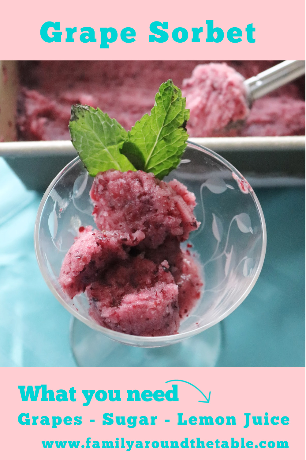 Easy Refreshing Grape Sorbet (3 Ingredients)