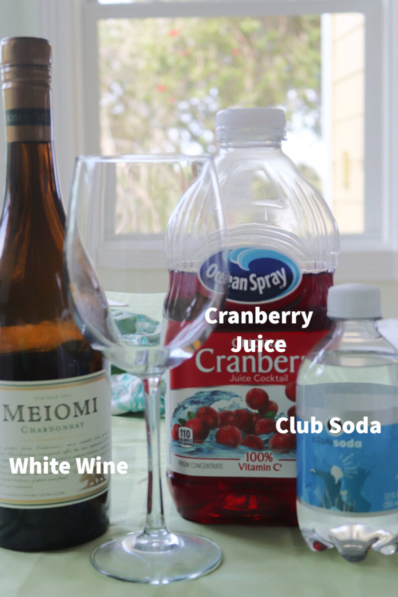 Festive Cranberry White Wine Spritzer • Family Around the Table