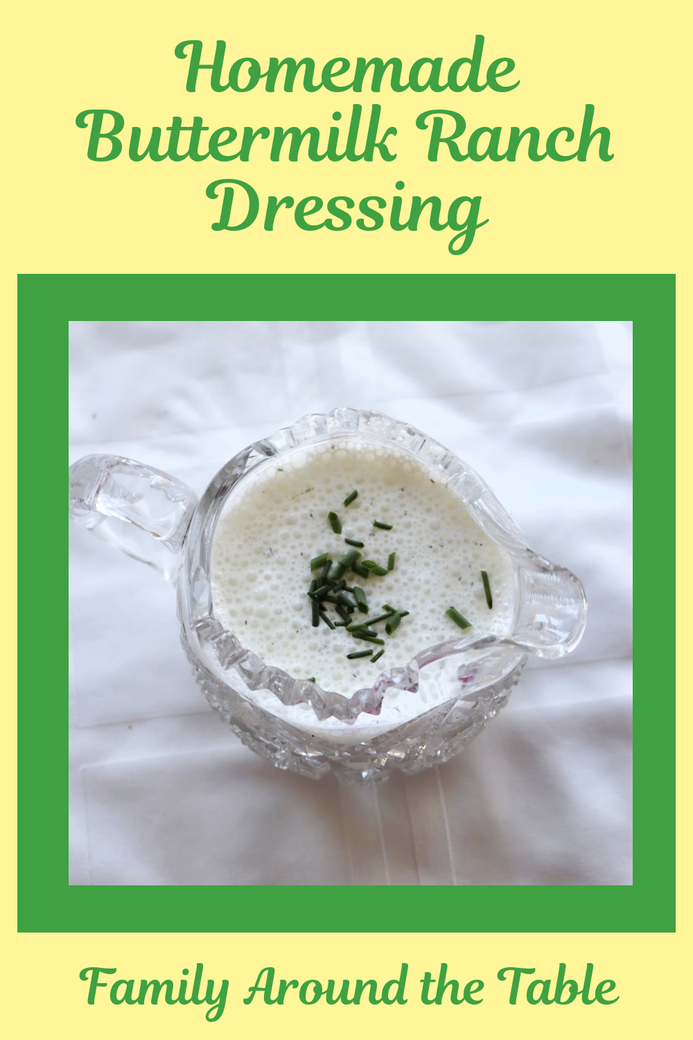 Homemade Buttermilk Ranch Dressing Recipe