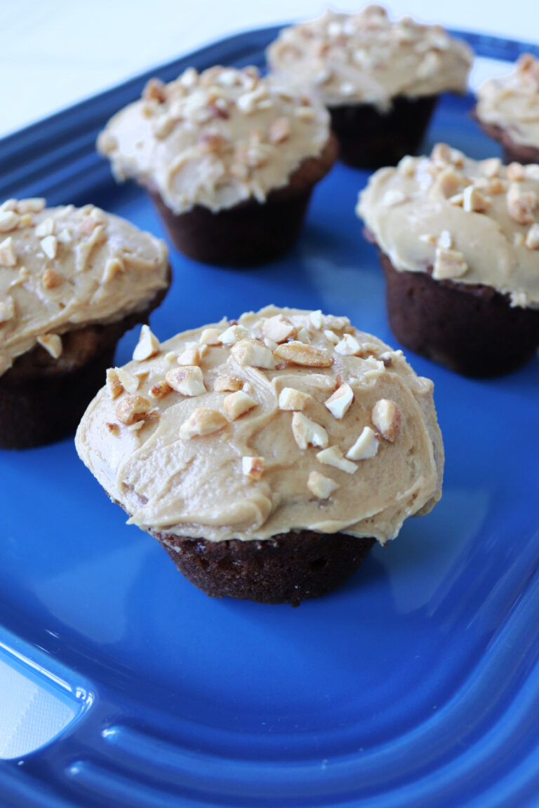 Banana Spice Cupcakes with Peanut Butter Frosting • Family Around the Table