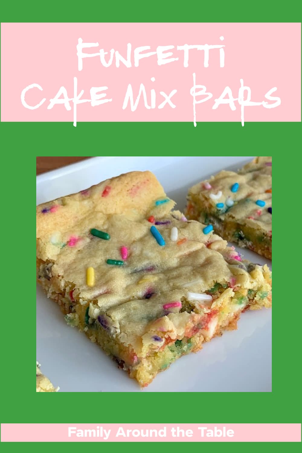 Funfetti Cookie Bars - Start with a Cake Mix