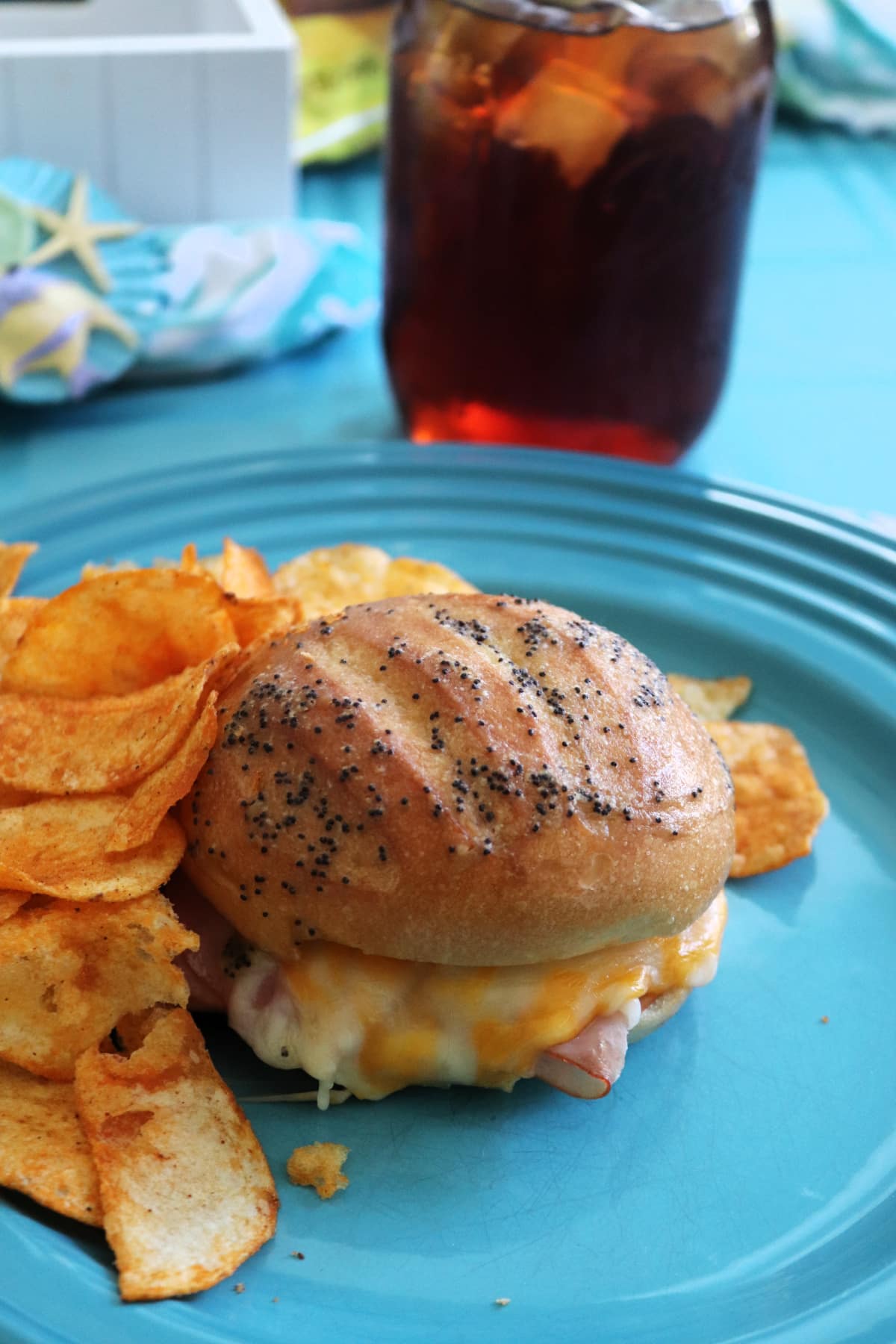 Hot Colby Ham Sandwiches • Family Around the Table