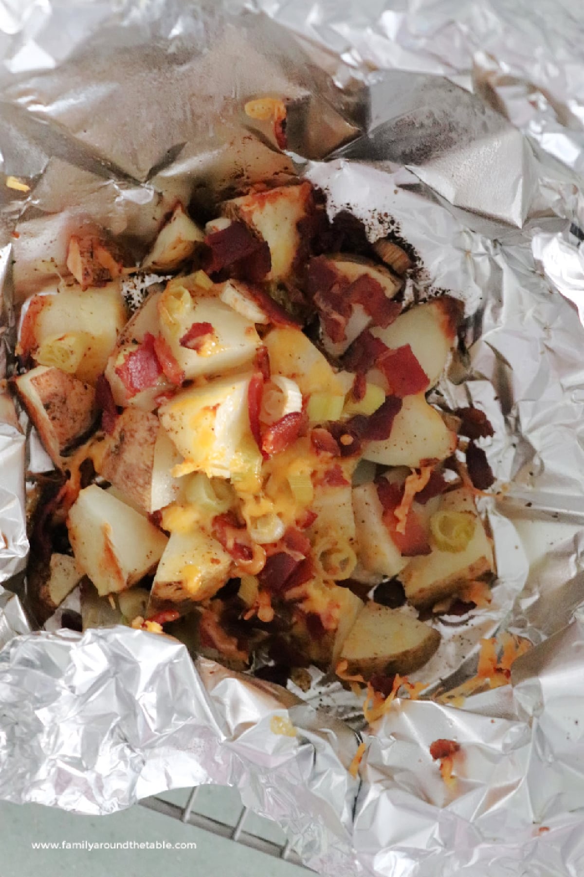 Bacon Cheddar Potato Packets | Camping Side Dish