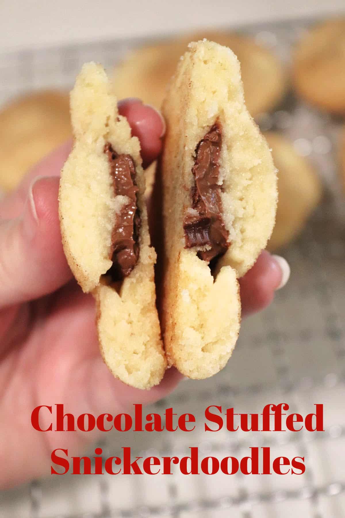 Chocolate Stuffed Snickerdoodles | aka Churro Cookies