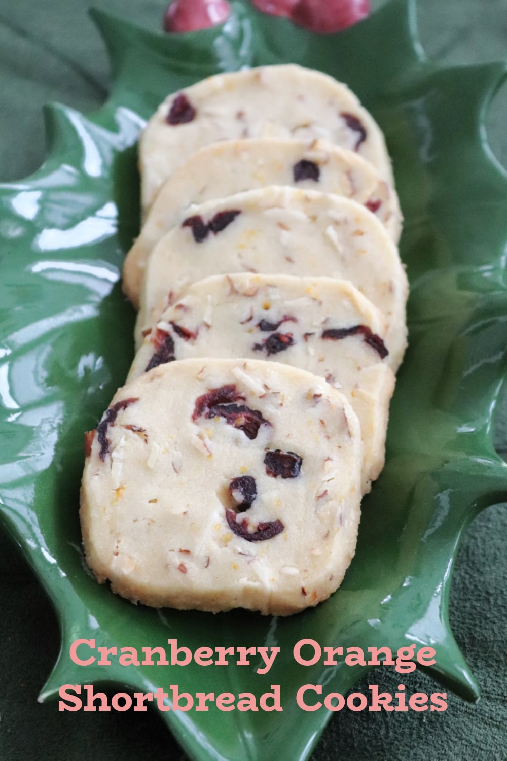 Easy Cranberry Orange Shortbread Cookies Recipe