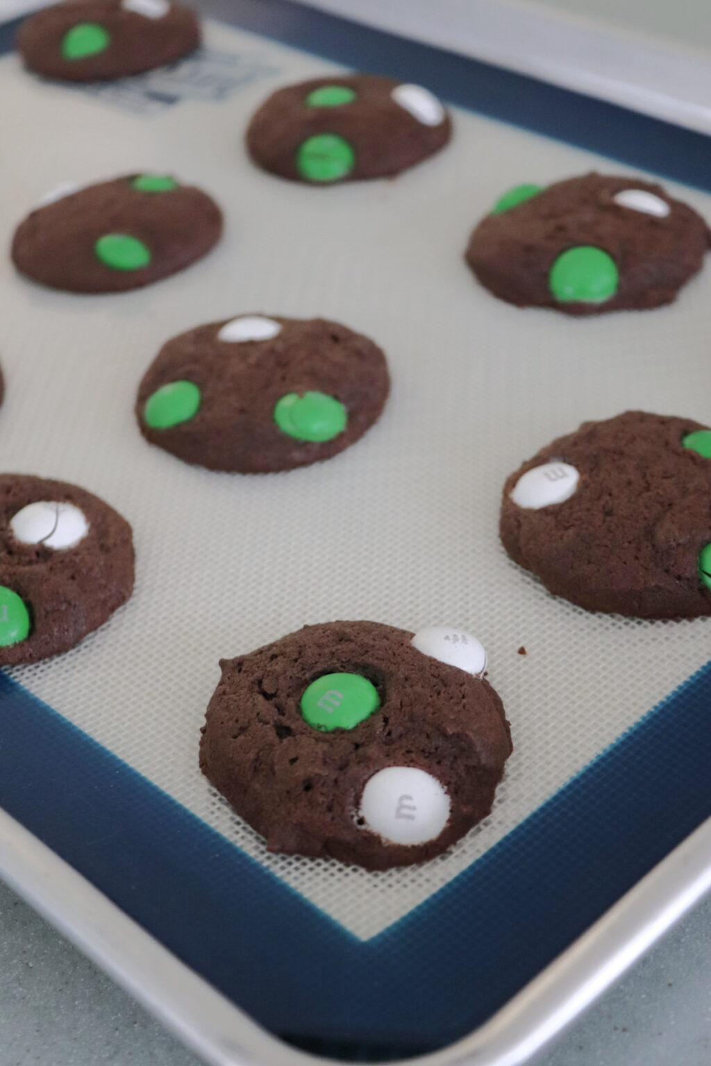 Chocolate Mint M&M Cookies | Family Friendly Recipe