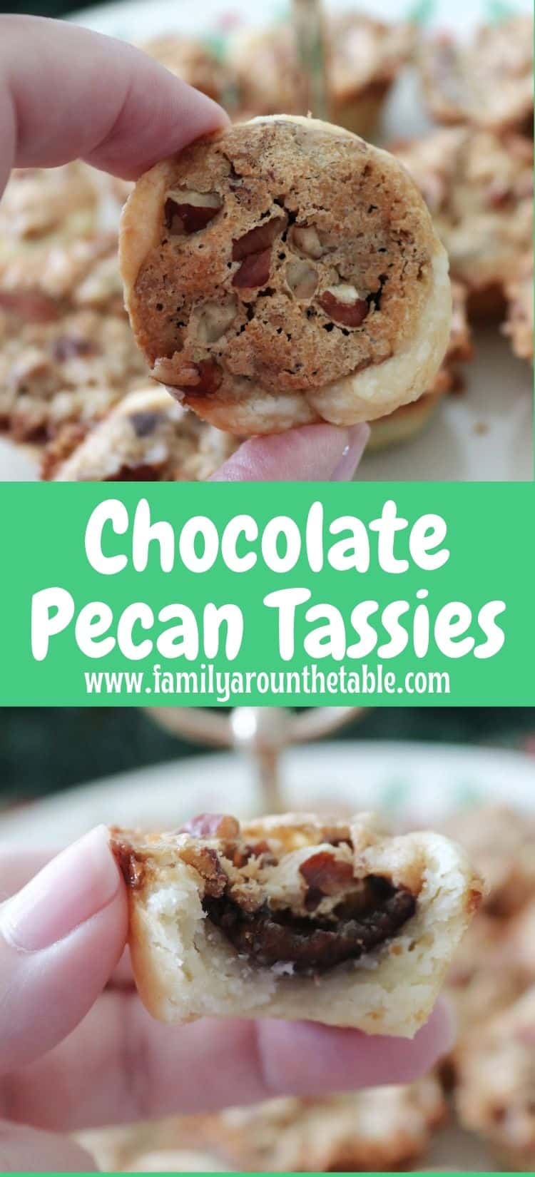 Chocolate Pecan Tassies | Bite Sized Desserts