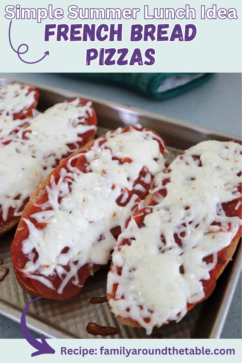 Easy French Bread Pizzas • Family Around the Table