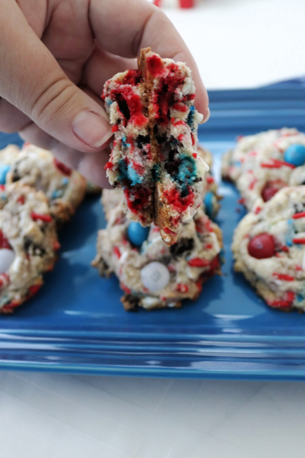 Red White and Blue Cake Mix Cookies | A Patriotic Treat