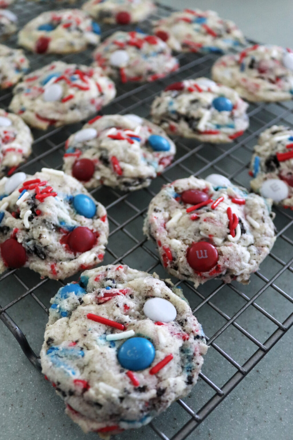 Red White and Blue Cake Mix Cookies | A Patriotic Treat