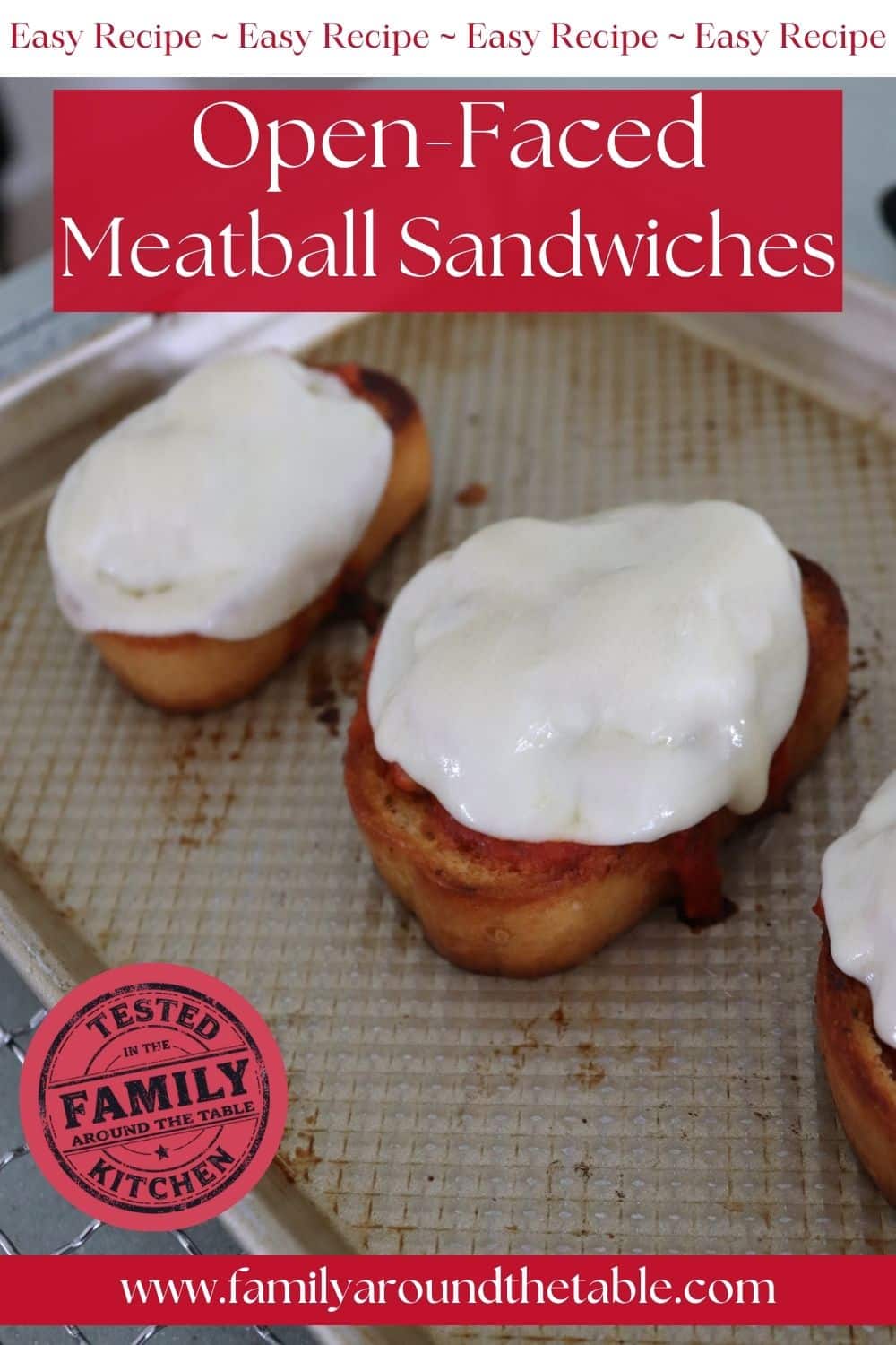 Open Faced Meatball Sandwiches | Perfect for Lunch or Dinner